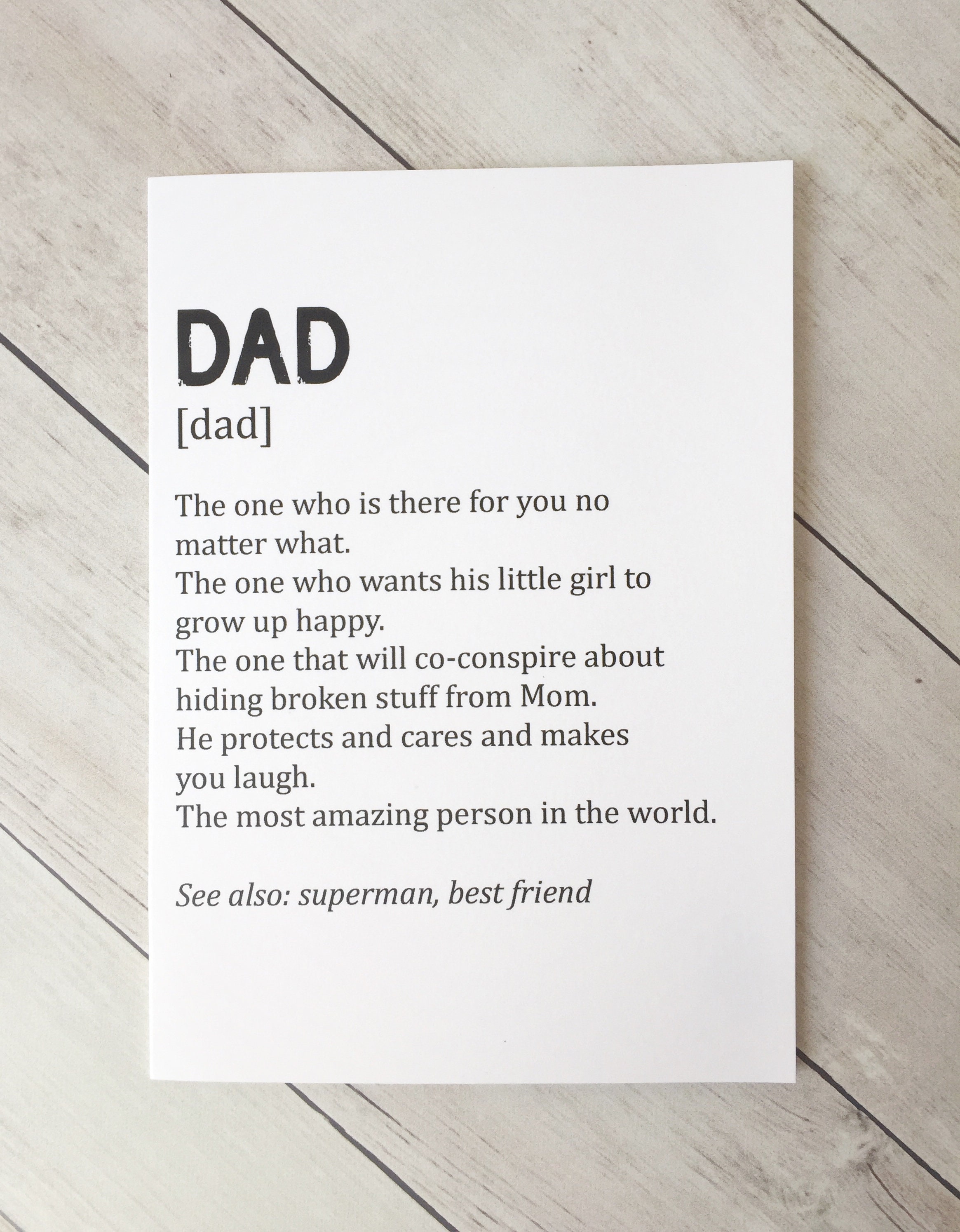 Dad Birthday Card, Father's Day Card, to My Dad Card, Father Card Card ...