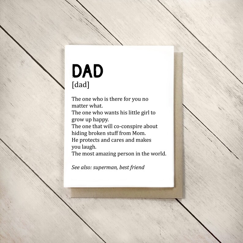 Dad Birthday Card Father's Day Card to My Dad Card - Etsy