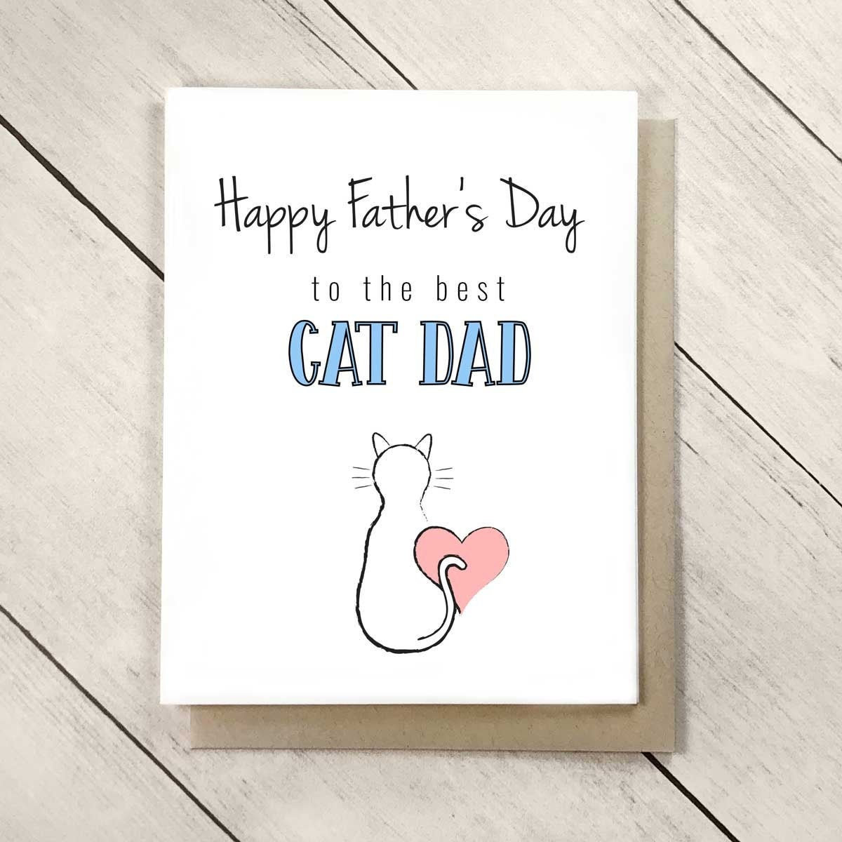 Father's Day Card From the Cat Dad Father's Day Card - Etsy