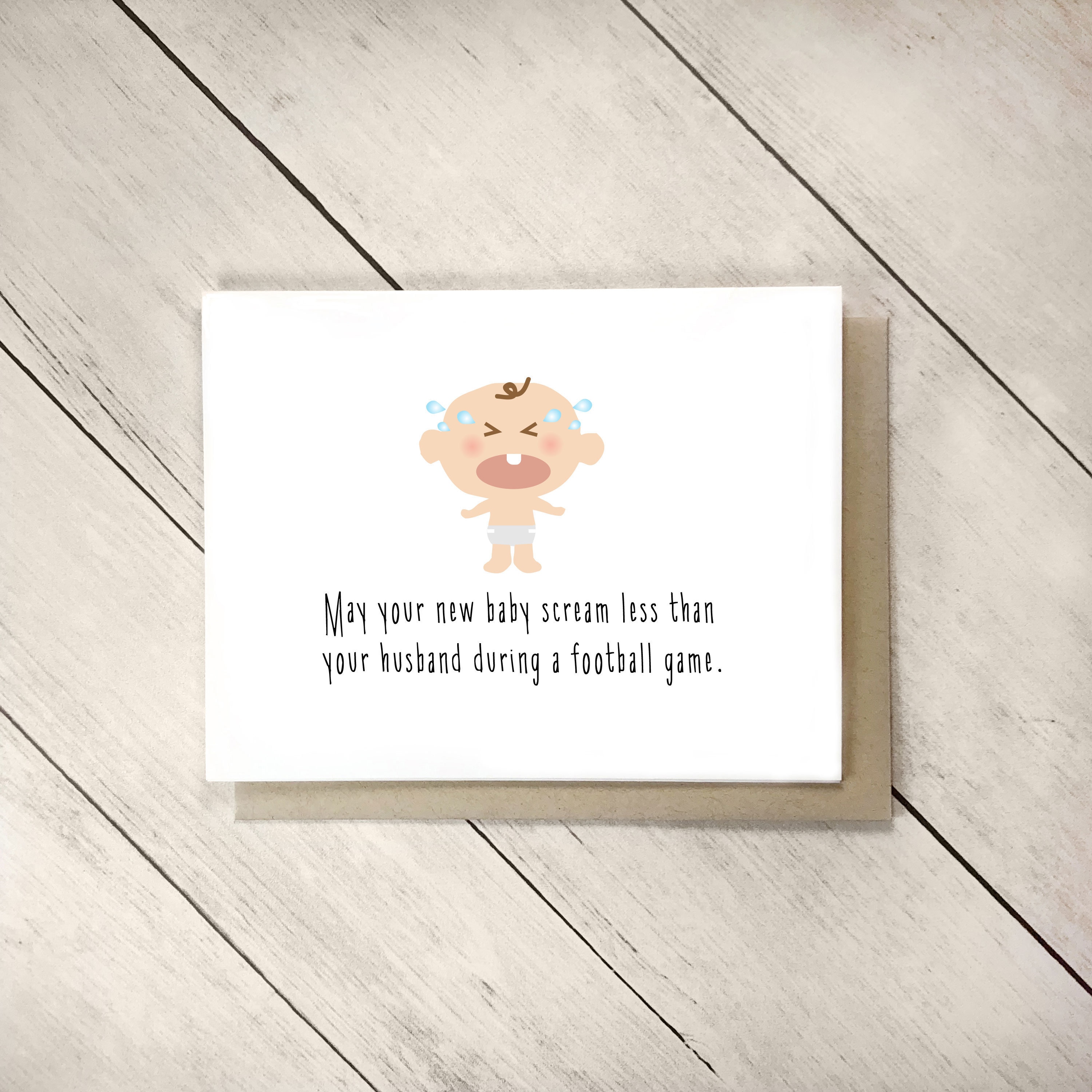 Funny Congrats on the New Baby Card New Baby Girl Card New | Etsy