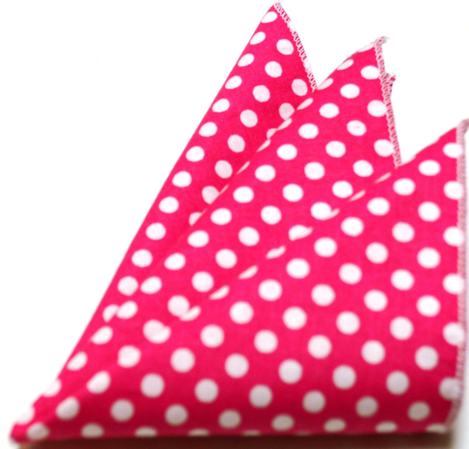 9 X 9 Hot Pink Polka Dot Pocket Square - Etsy
