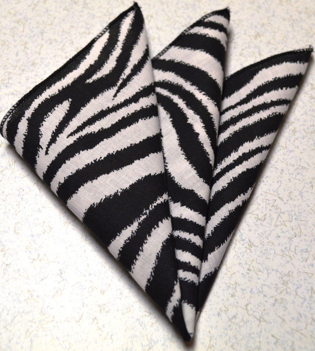11 X 11 Zebra Print Pocket Square - Etsy