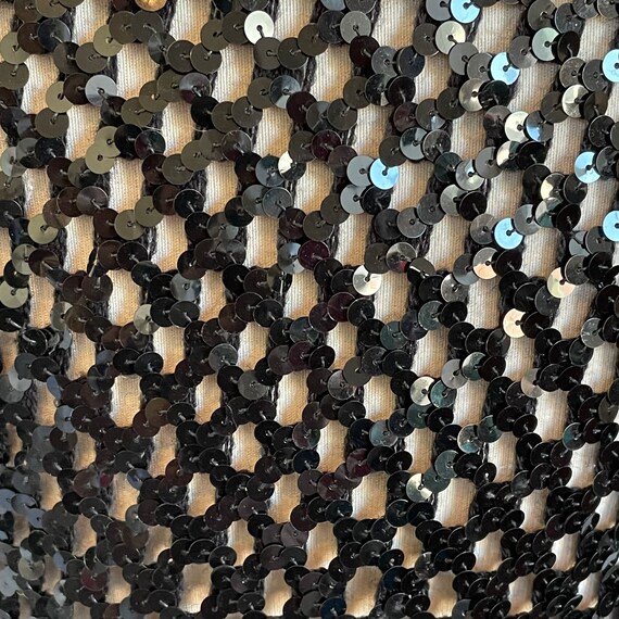 Sexy Vintage 70’s sequin sheer cage blouse Sz 38” B - Gem