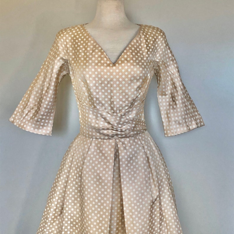 Vintage 40’s 50’s New Look Helen Caro Polka Dot Dress Sz 30” W - Etsy