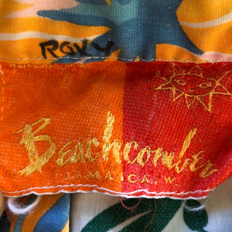 Vintage 60s Beachcomber Tiki Hawaiian Tea Timer blouse Sz 40 | Etsy