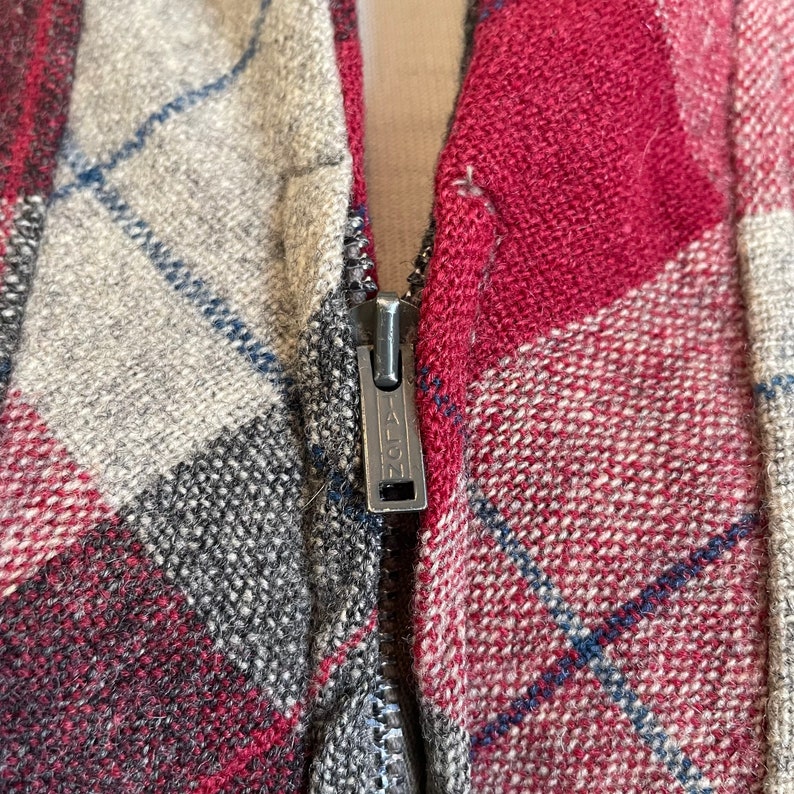 Fantastic Vintage 50’s Wool Plaid 49er Zip Front Jacket Sz 40” B - Etsy