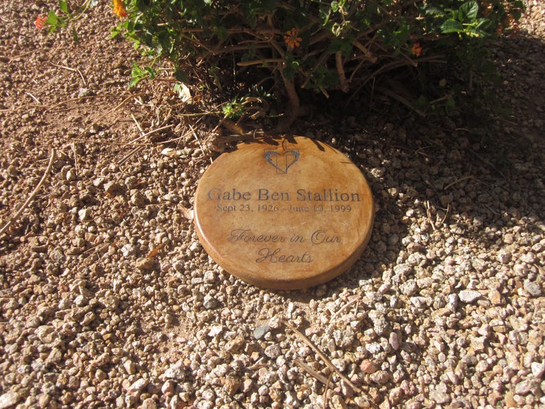 Custom Engraved Memorial & Tribute Stone 11 Inch Forever in Our Hearts ...