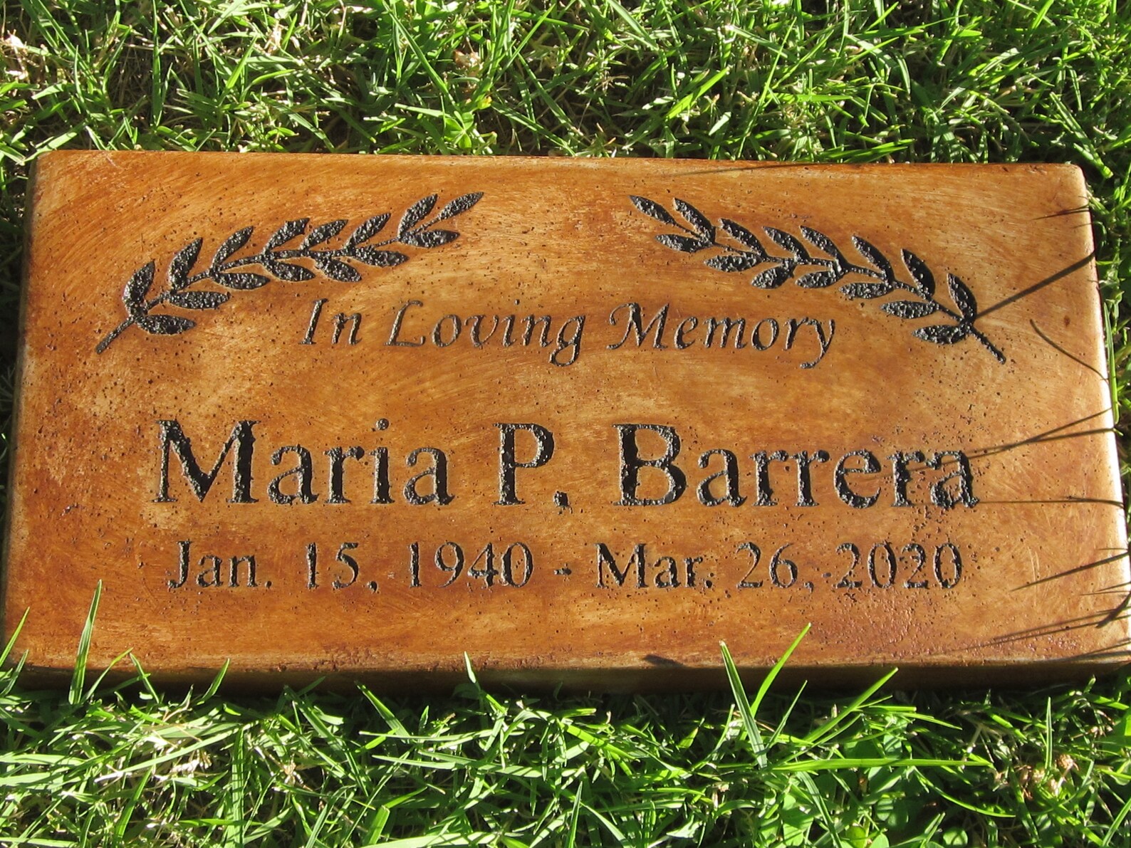 Personalized Engraved Memorial Stone 11.5x 5.5 in - Etsy