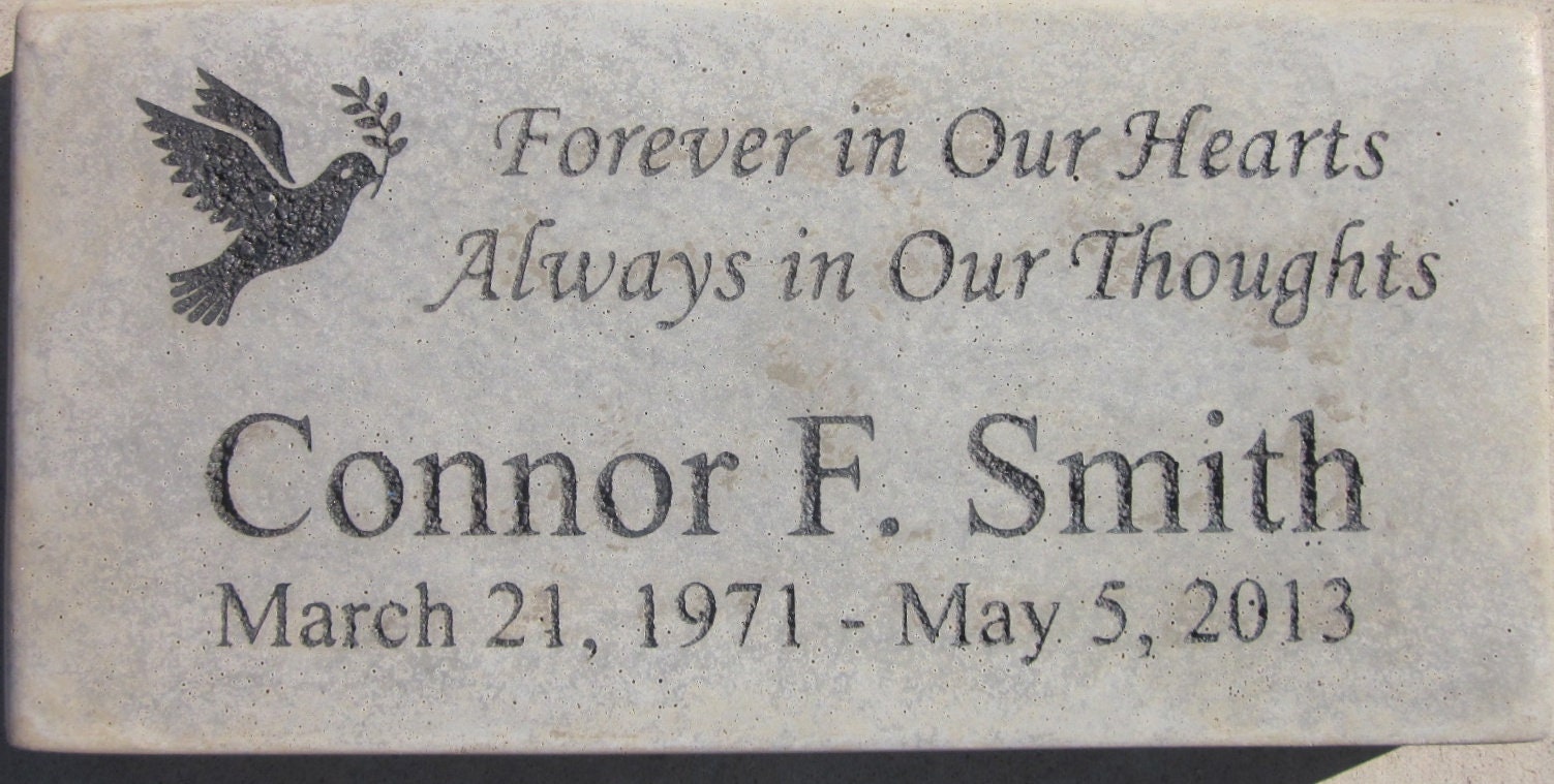 Personalized Engraved Memorial Stone 11.5x 5.5 | Etsy