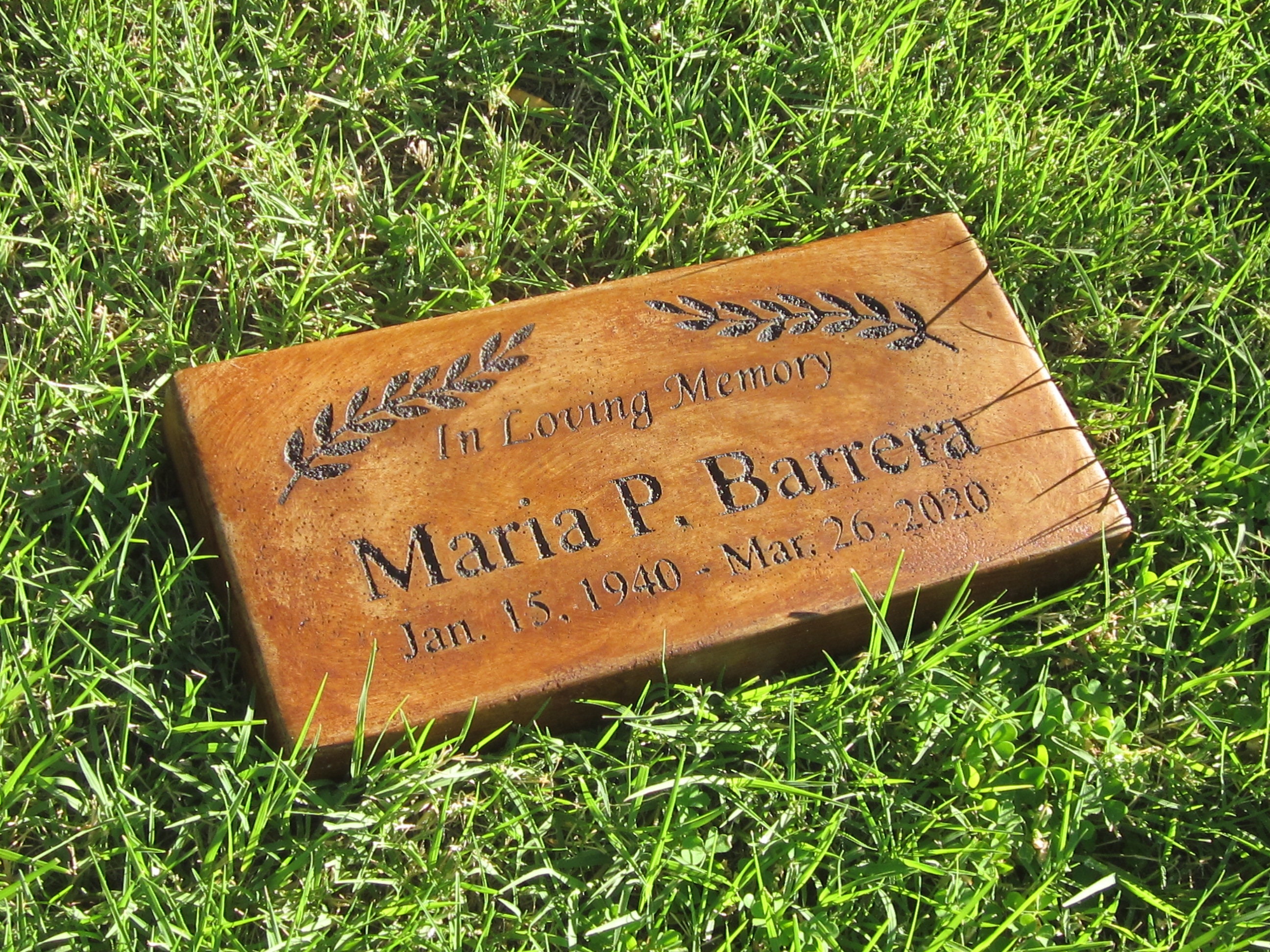 Personalized Engraved Memorial Stone 11.5x 5.5 in - Etsy