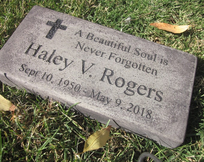 Personalized Engraved Memorial Stone 11.5x 5.5 A | Etsy