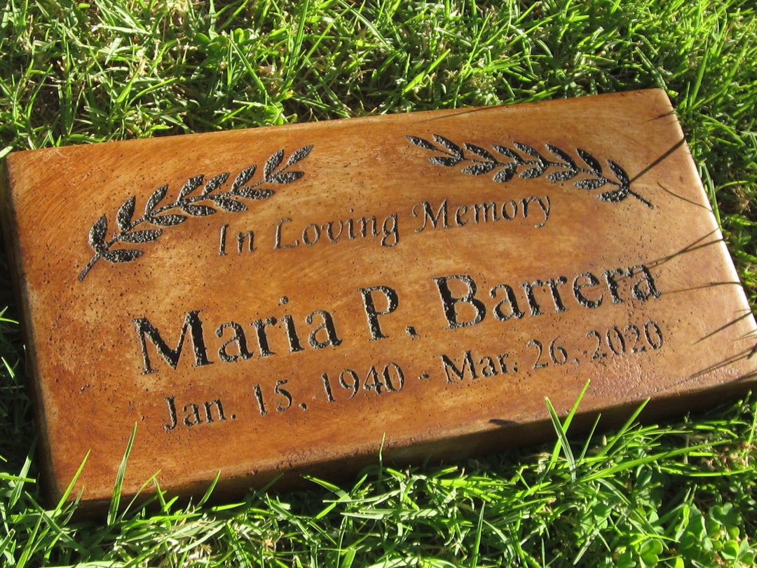 Personalized Engraved Memorial Stone 11.5"x 5.5" in Loving Memory With ...