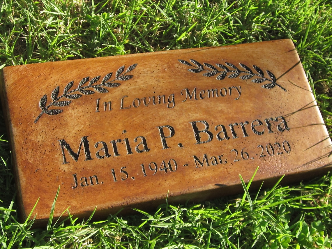Personalized Engraved Memorial Stone 11.5x 5.5 in - Etsy