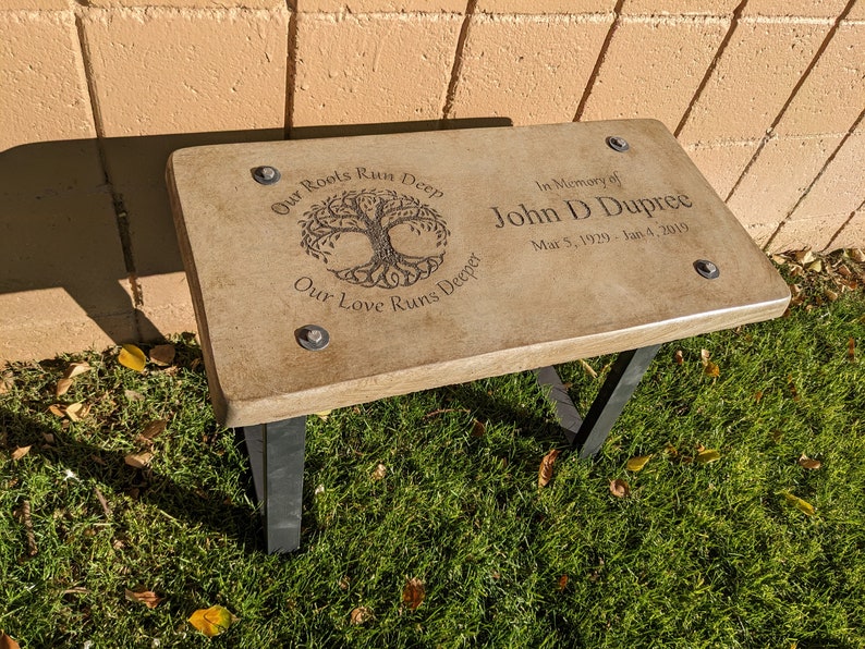 Custom Engraved Memorial Bench Measures 23.75 L X - Etsy