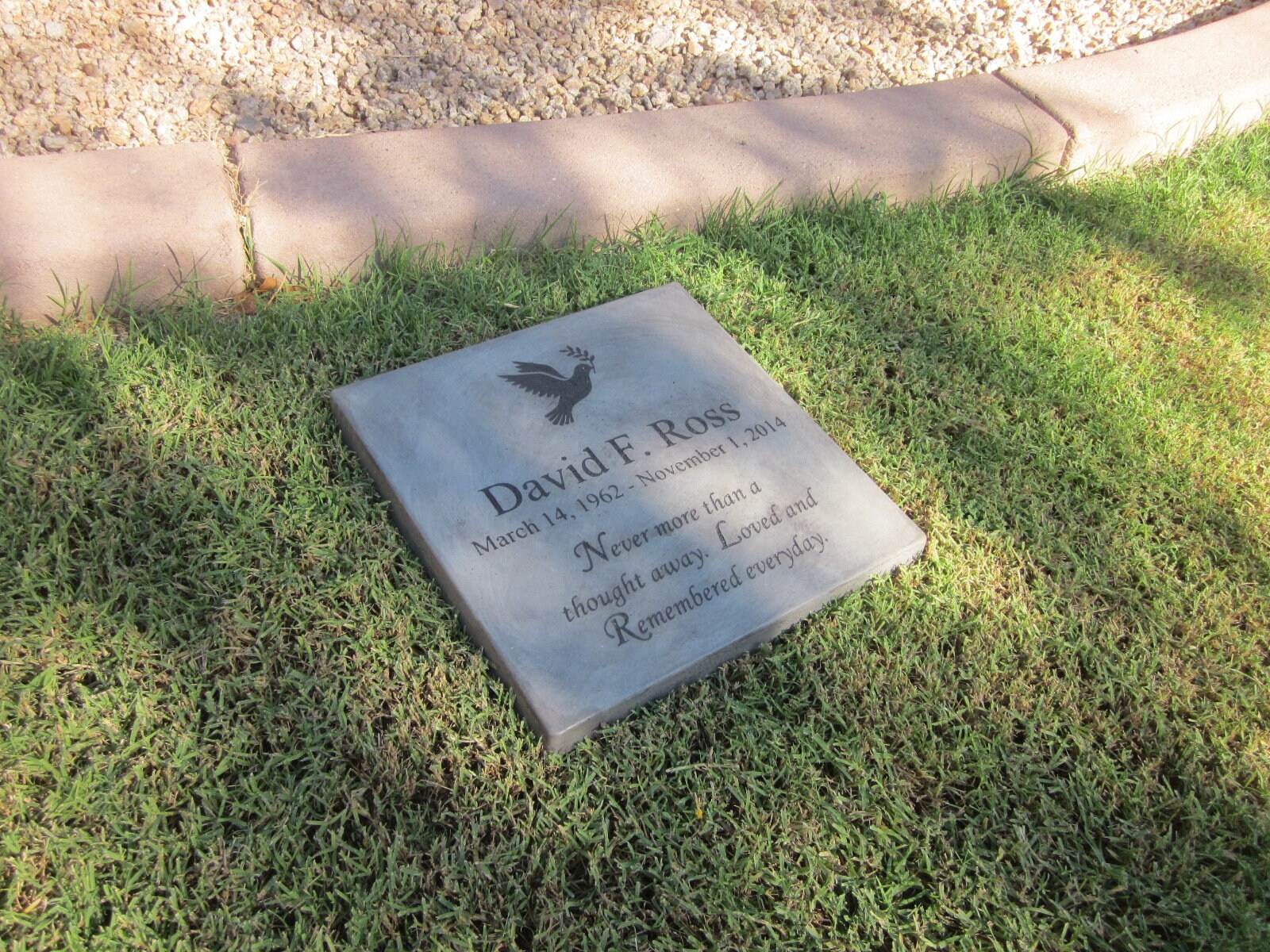 Custom Engraved Memorial & Tribute Stone 11.5x11.5 - Etsy