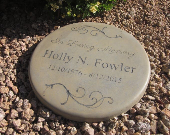 Custom Engraved Memorial & Tribute Stone 11 Inch in Loving | Etsy