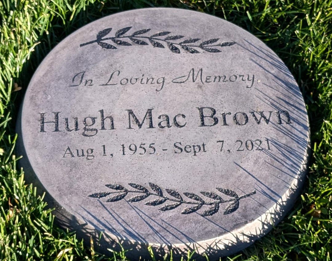 Custom Engraved Memorial & Tribute Stone 11 Inch in Loving Memory With ...
