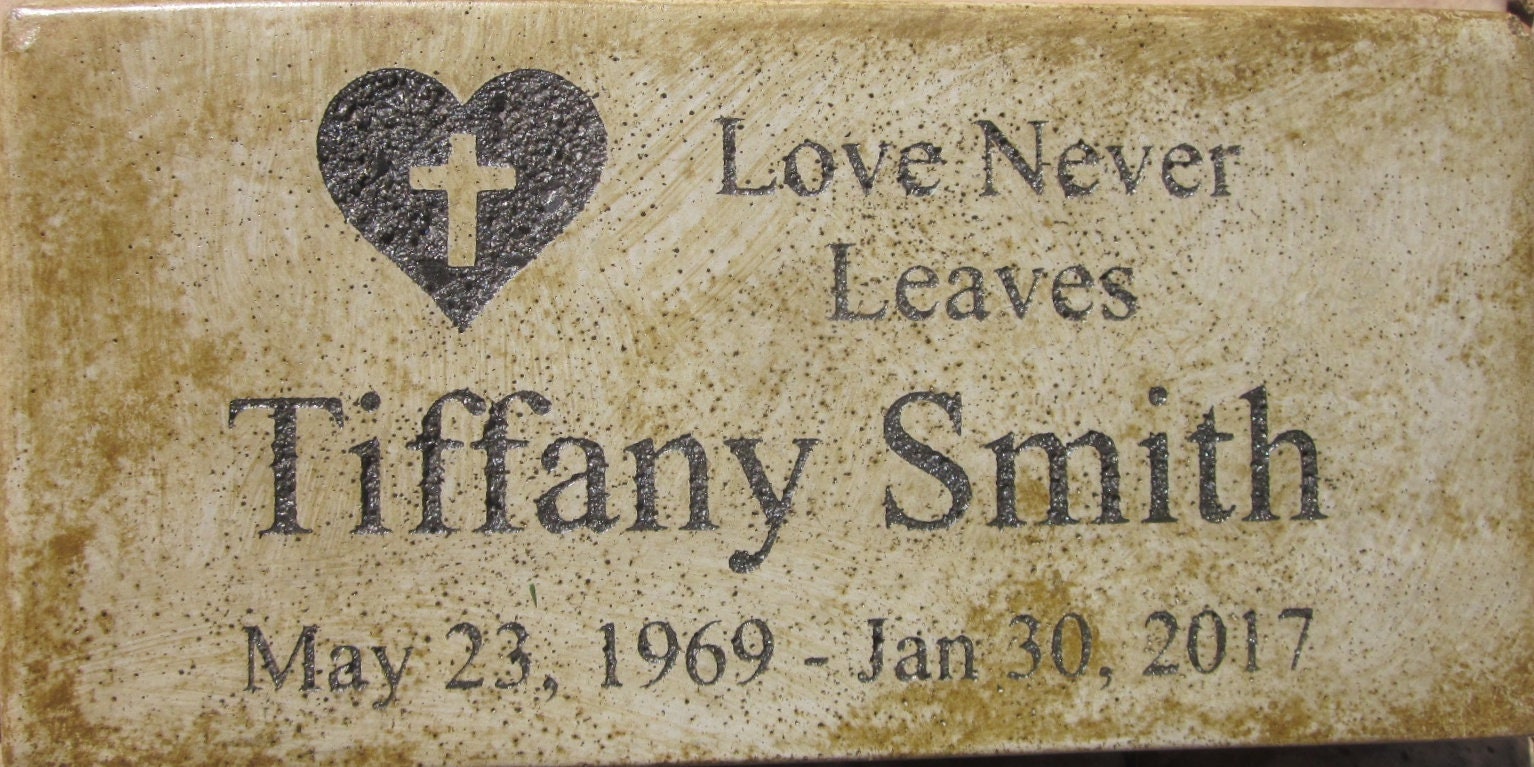 Personalized Engraved Memorial Stone 11.5x 5.5 | Etsy