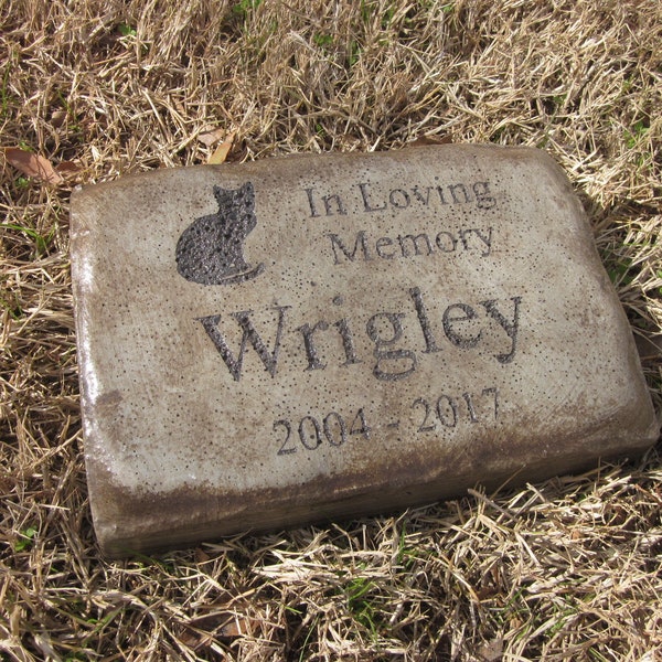 Cat Memorial Stone - Etsy