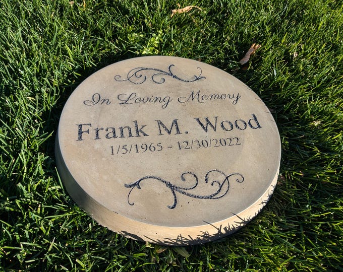 Personalized Engraved Memorial Stone 11.5"x 5.5" Forever in Our Hearts ...
