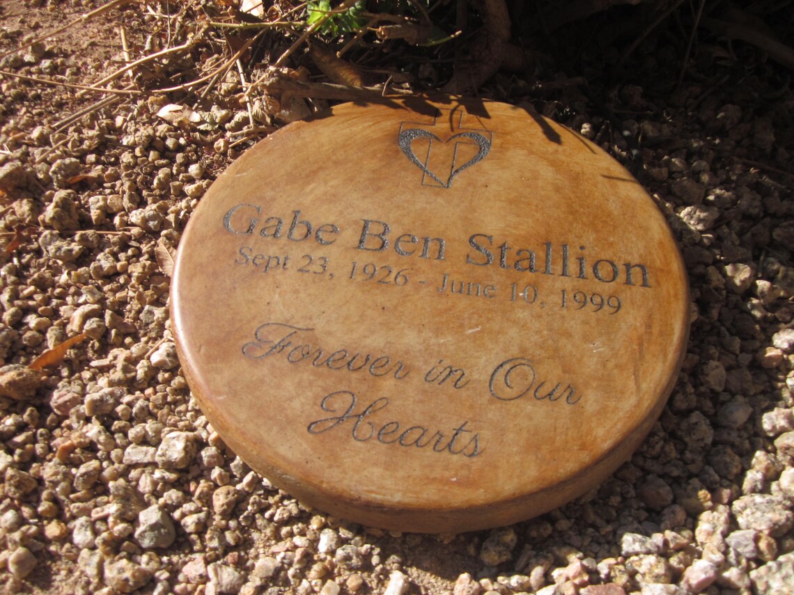 Custom Engraved Memorial & Tribute Stone 11 Inch Forever in Our Hearts ...