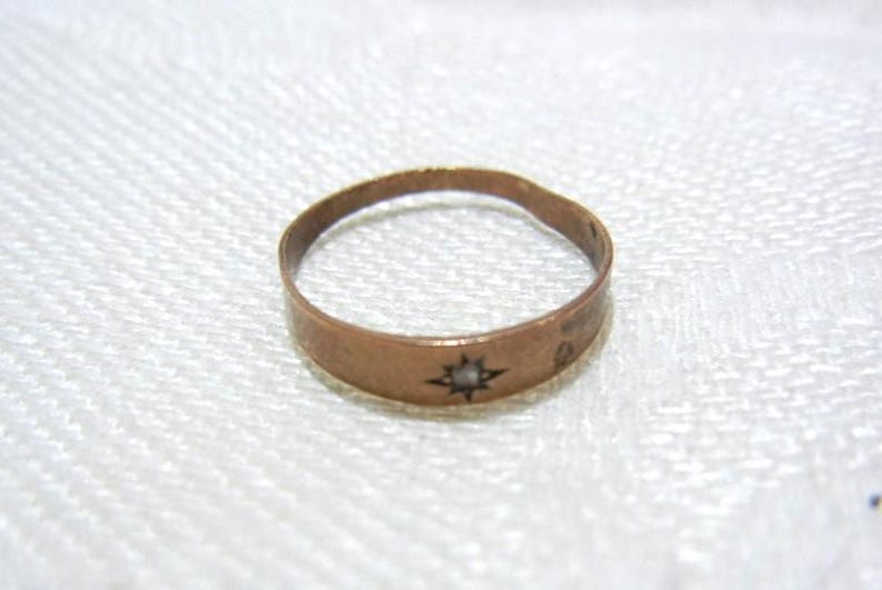Antique Victorian Diamond and Pinchbeck Baby's Ring - Size 2 - Etsy