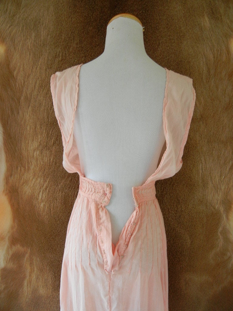 Victorian Edwardian Pink Cotton Batiste Apron or Pinafore, C. 1900 - Etsy