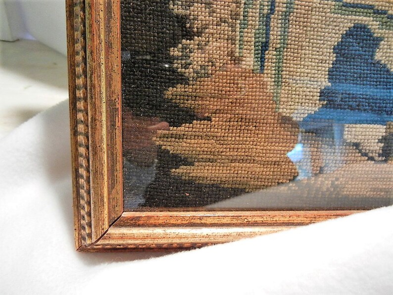 Antique English Needlepoint Petit Point Tapestry C. 1860 | Etsy
