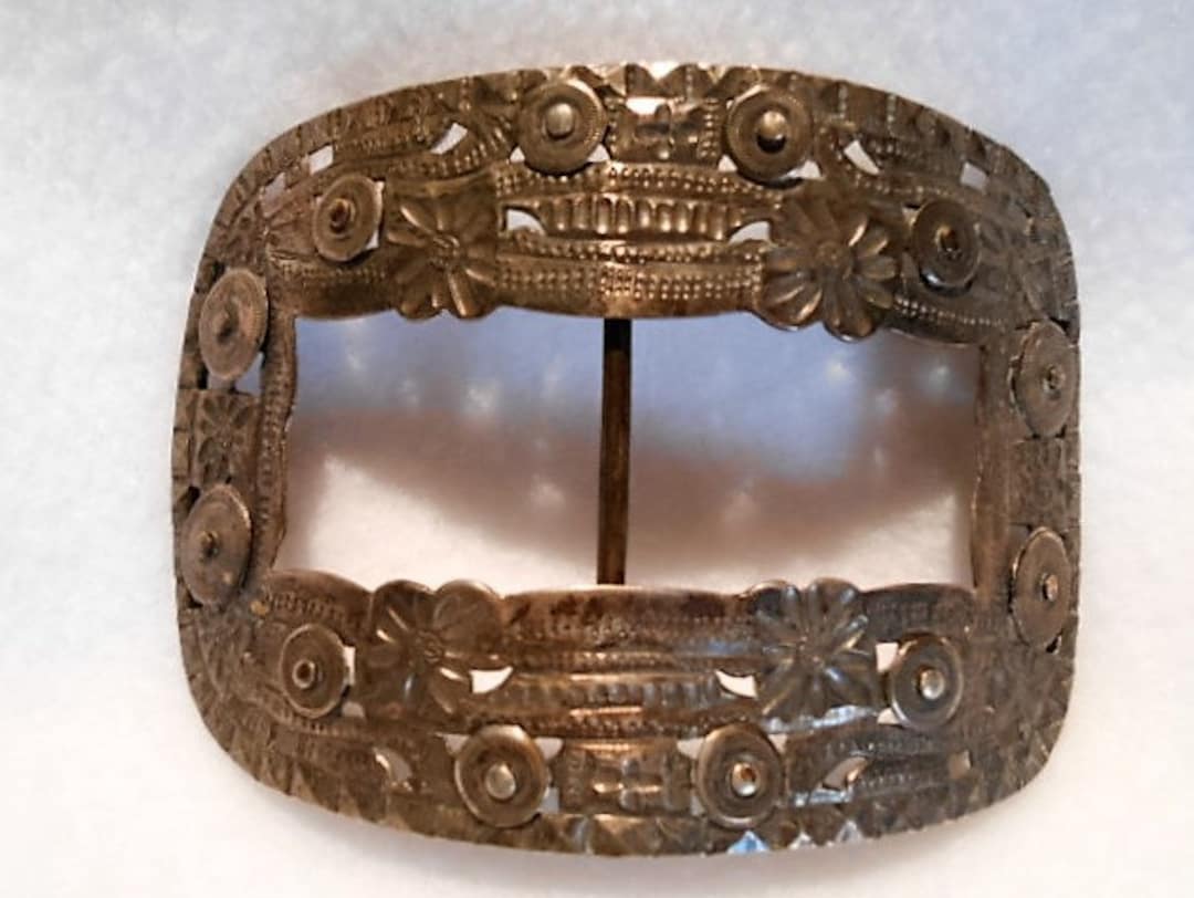 Antique Dutch Belt Buckle, Sash, or Boot Buckle, European Silver 835, C ...