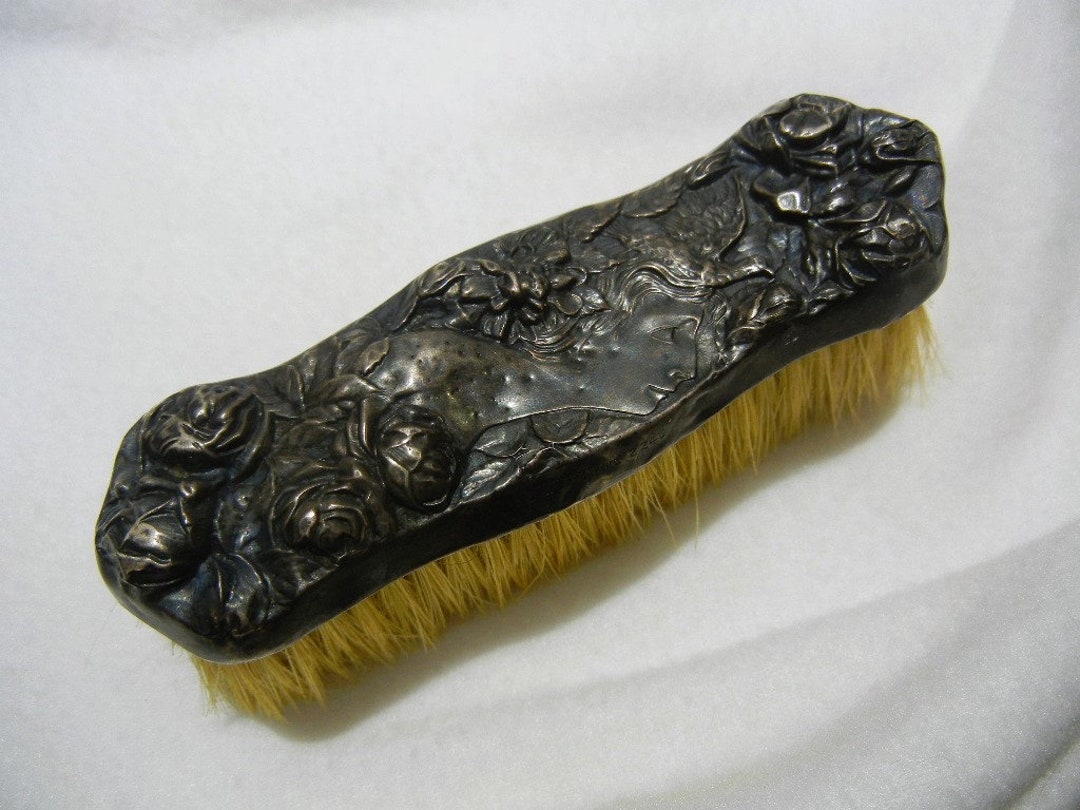 Foster & Bailey Art Nouveau Lady With Bird and Flowers Sterling Silver ...