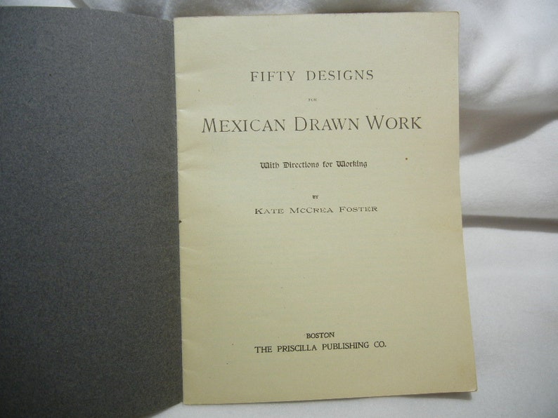 Antique Fifty Designs in Mexican Drawn Work Book Kate Mccrea - Etsy