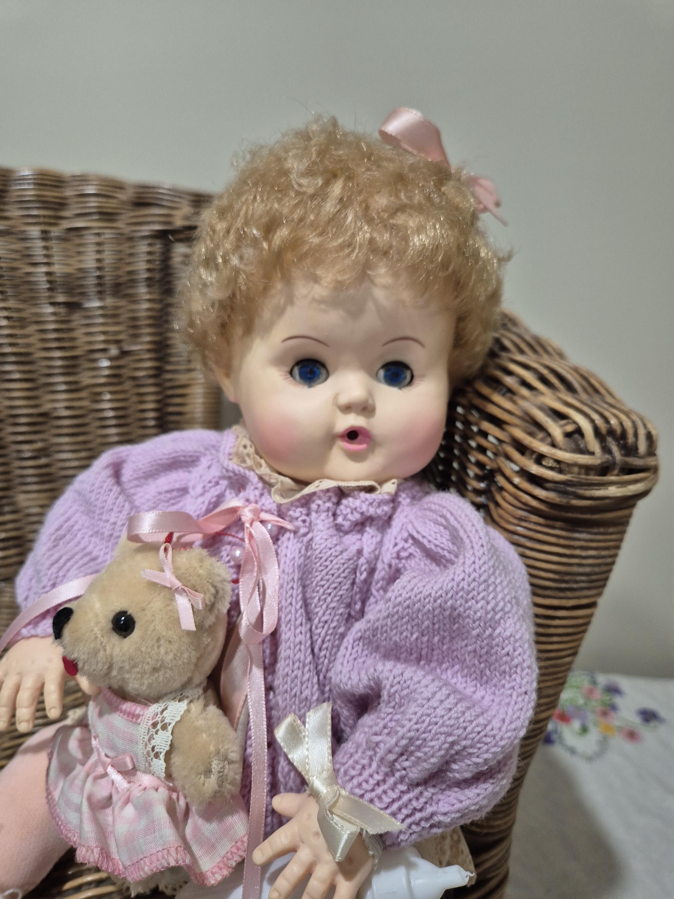 1960s EFFANBEE Reissued Vinyl 'dy-dee' Baby Doll With Curly Hair ...