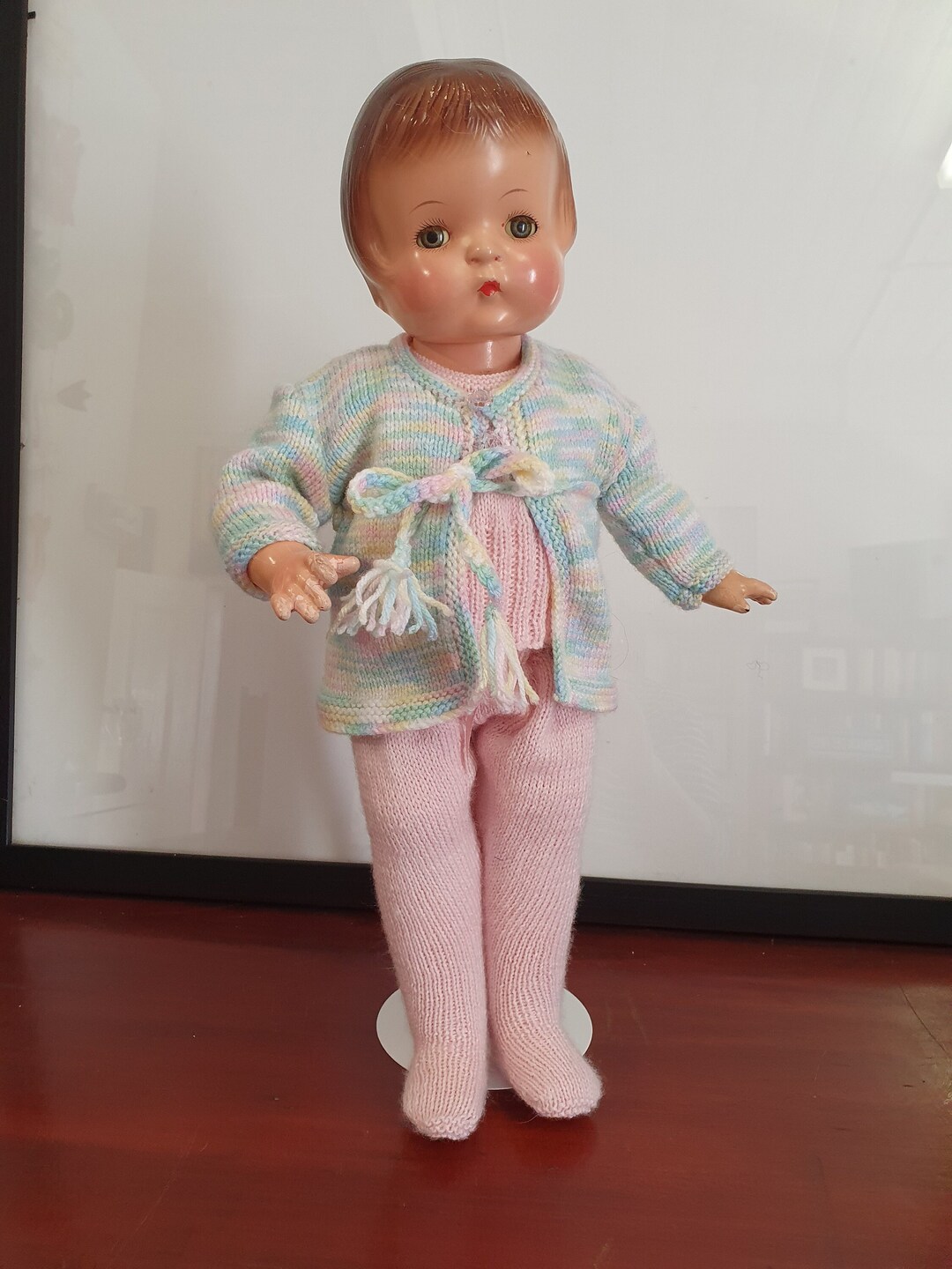 Adorable 1930s Effanbee Patsy Anne in Vintage Pattern Hand-knitted ...