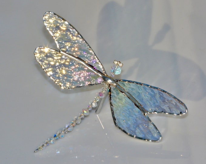 Stained Glass Dragonfly Memorial Gift Plant Stake, Dragonfly Gift for ...