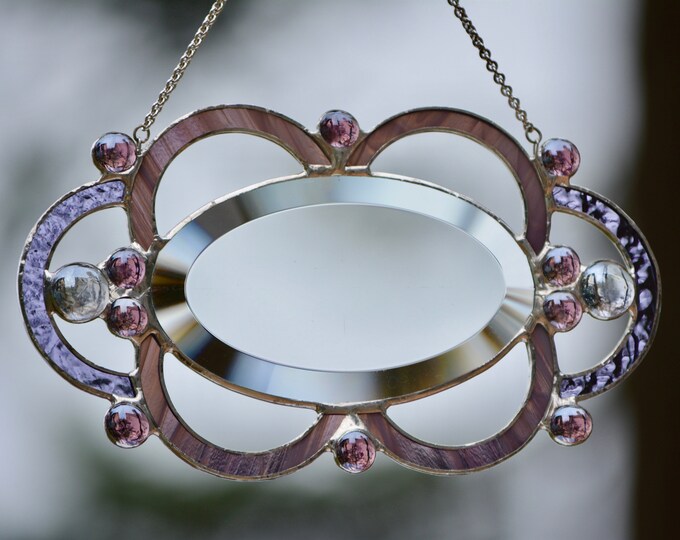 Beveled Glass Suncatcher Stained Glass Panel Home Decor in | Etsy