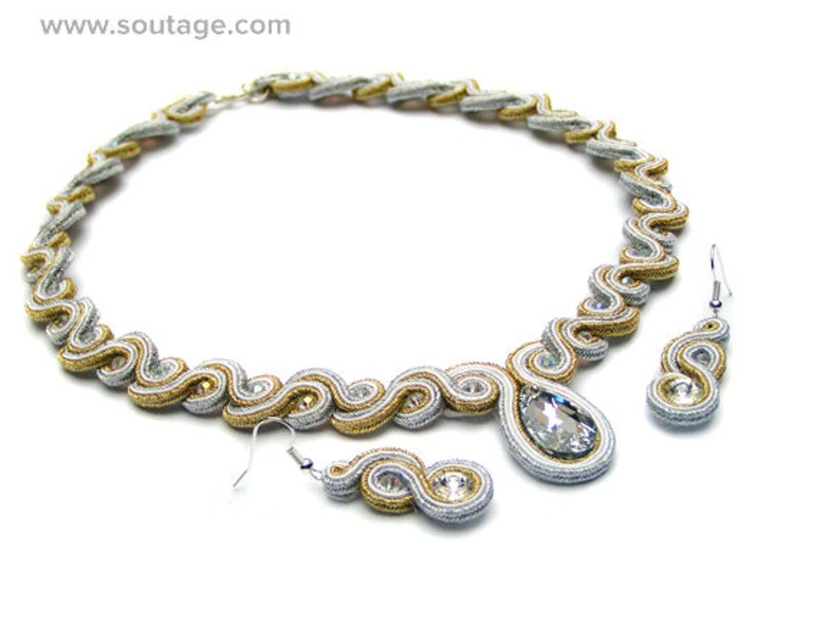 Beauty of Day Soutache Set Soutache Necklace Soutache Earrings - Etsy