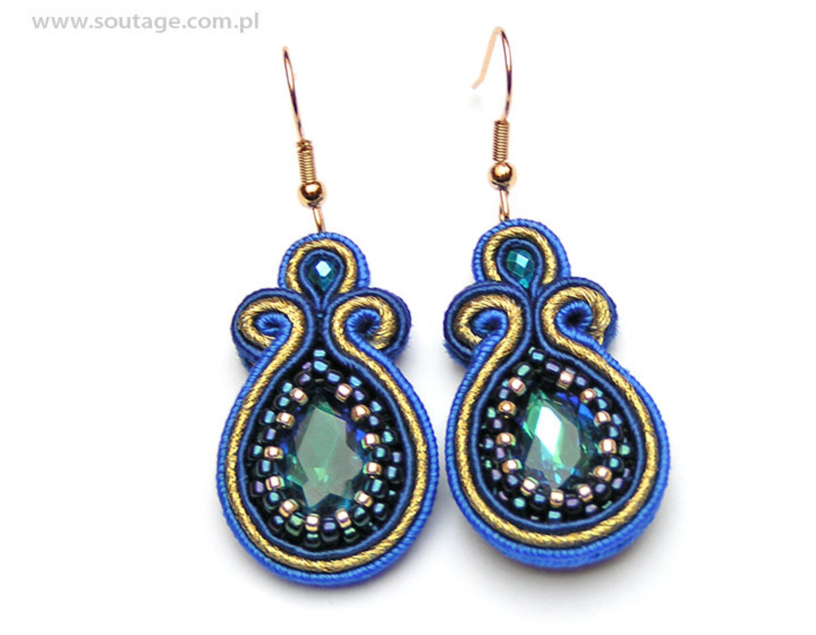 Beauty of Midnight Soutache Set Soutache Necklace Soutache Earrings ...