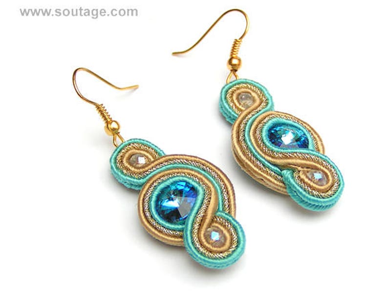 Beauty of Morning Soutache Set Soutache Necklace Soutache Earrings ...