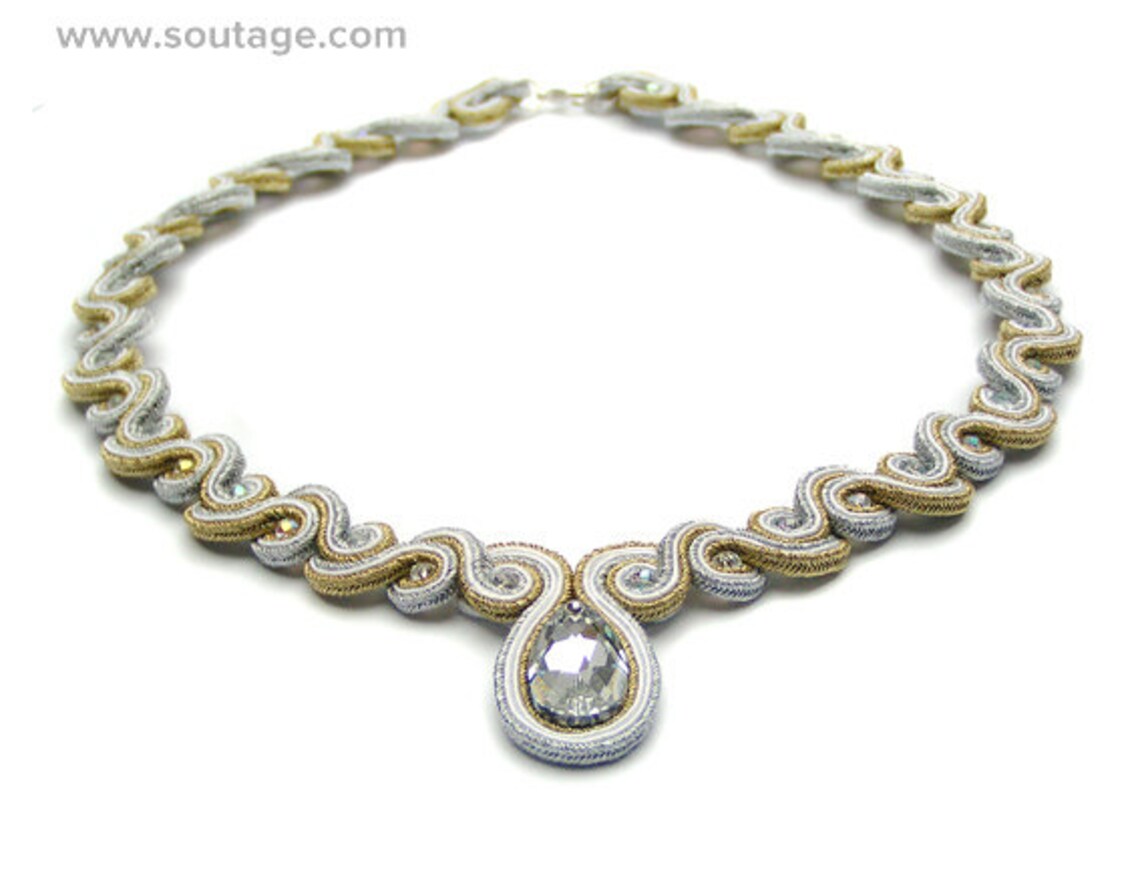 Beauty of Day Soutache Set Soutache Necklace Soutache Earrings Soutache ...
