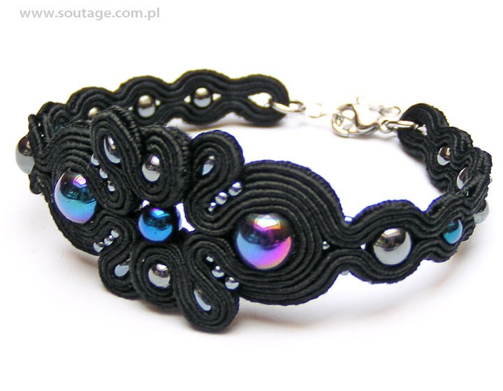 Lady in Black Soutache Set Soutache Necklace Soutache Earrings ...