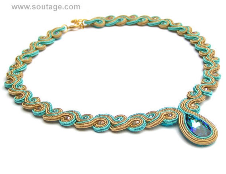 Beauty of Morning Soutache Set Soutache Necklace Soutache Earrings ...