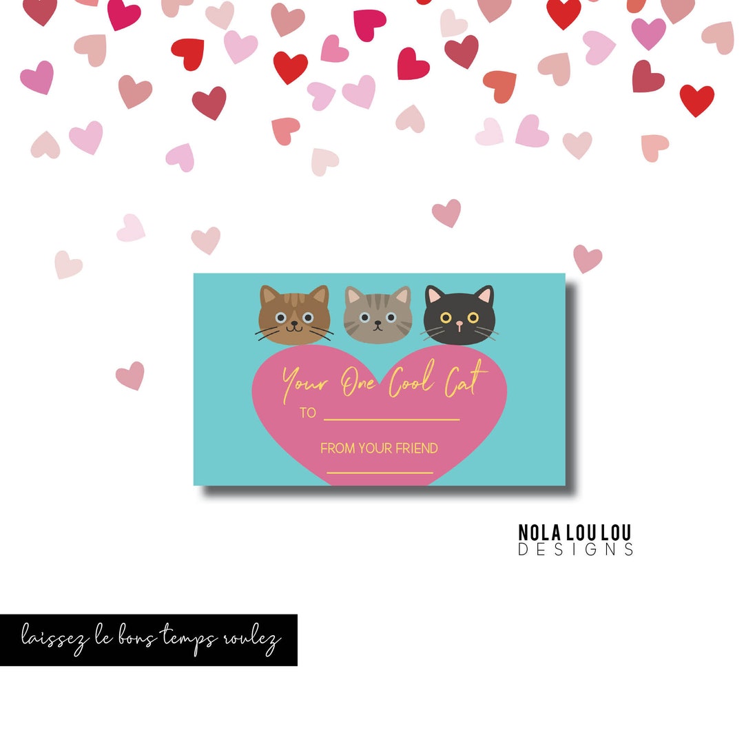 Instant Download Printable Valentine's Day Cards, Editable Classroom ...