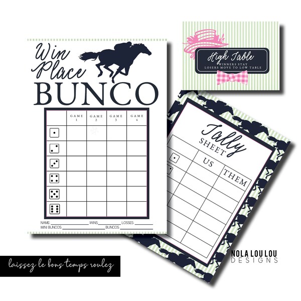 Derby Bunco Table Numbers - Etsy