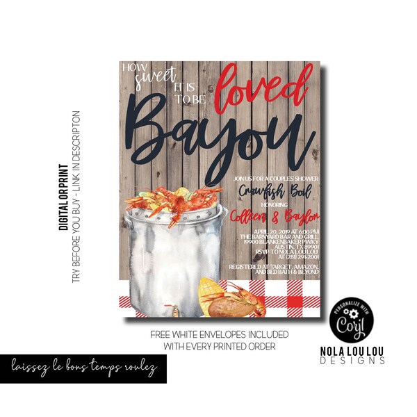 Cajun Invitations - Etsy