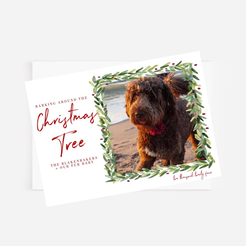 Christmas Card Dog - Etsy
