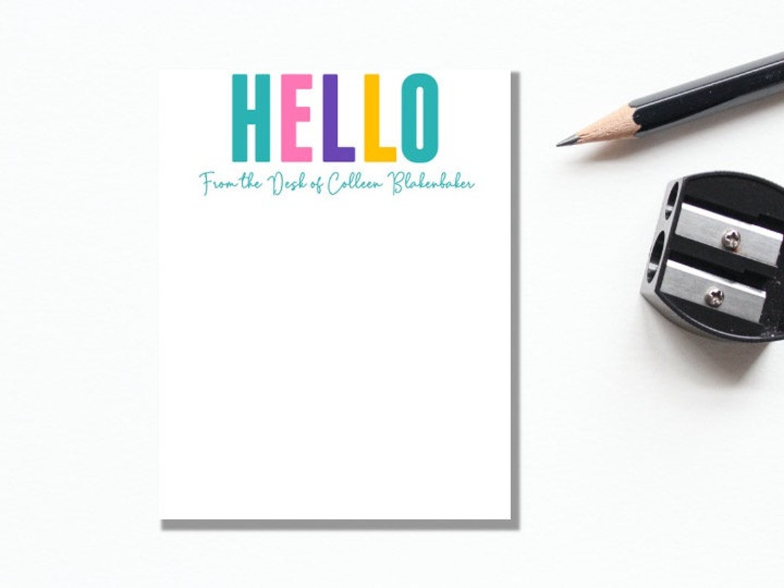 From the Desk of Personalized Notepad Personalized Paper | Etsy