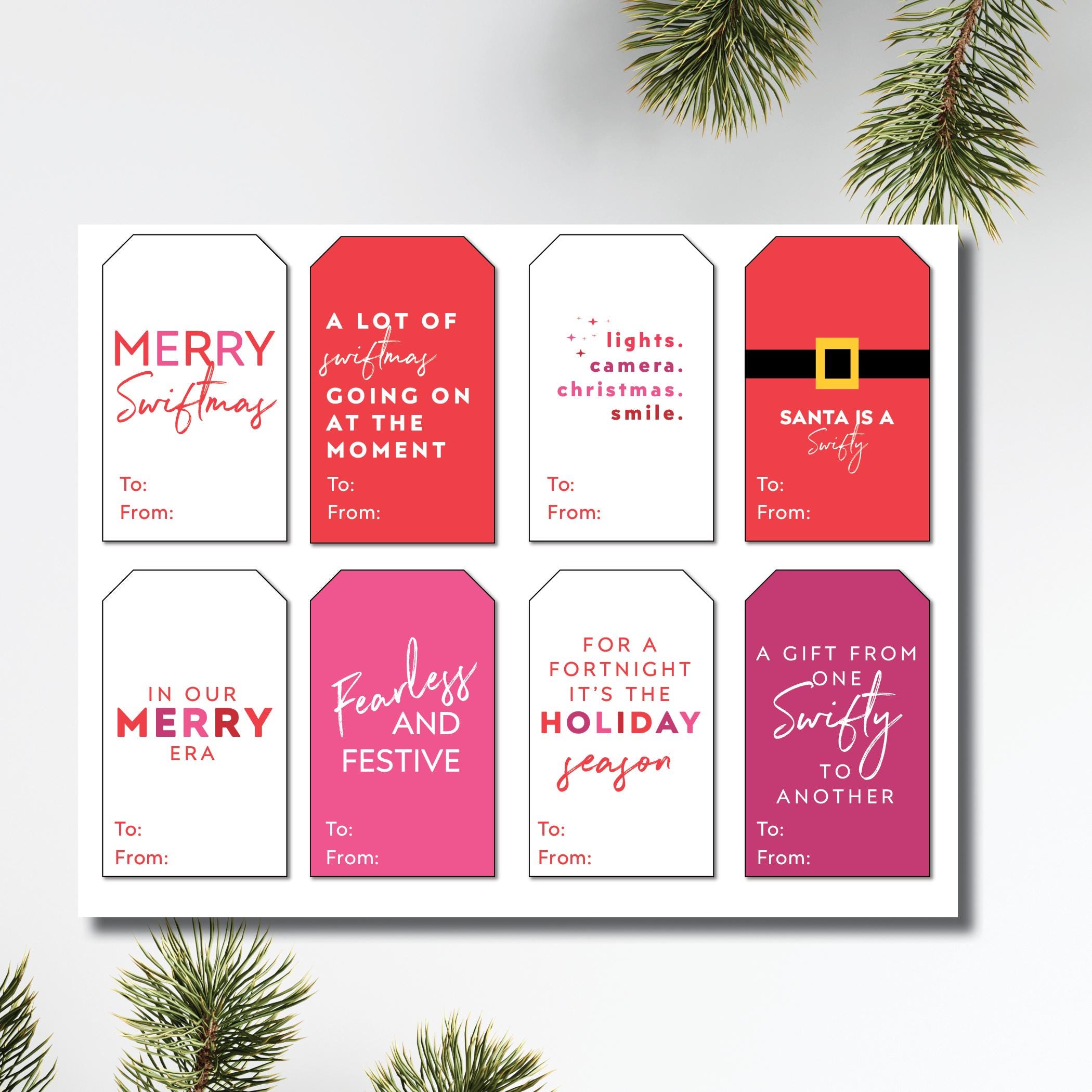 Instant Download Christmas Era Gift Tags, Printable Christmas Gift Tags ...
