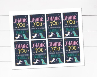 Unicorn Dinosaur Birthday Party - Etsy