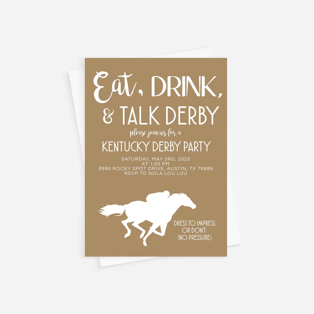 Corjl Kentucky Derby Theme Invitation, Derby Day Invitation, Run for ...