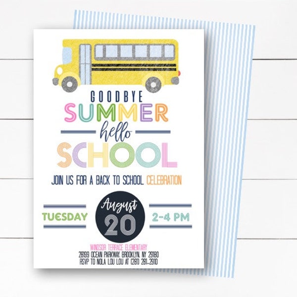 School Invitation - Etsy